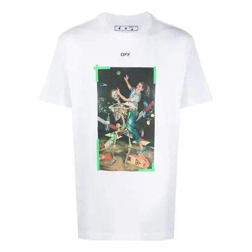 Off-White Painting Print Short Sleeve Tee - White