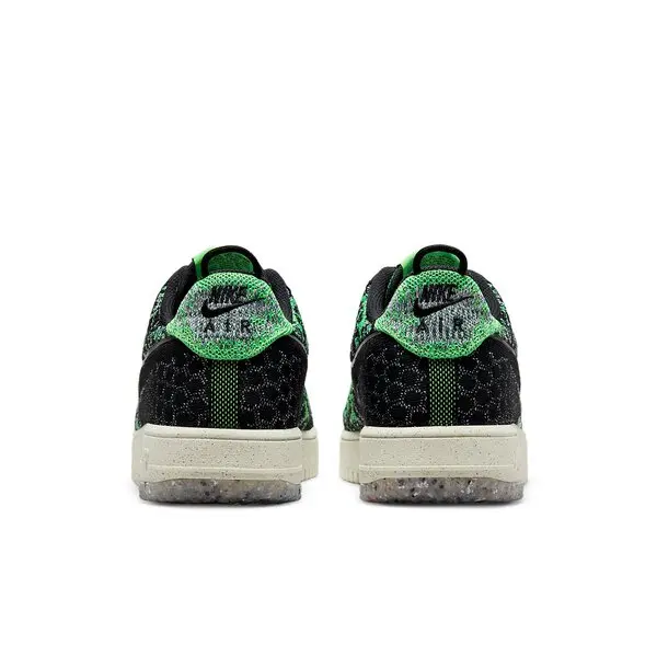 Nike Force 1 Crater Flyknit Next Nature Sneakers - Black/green/white