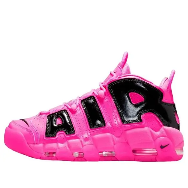 Nike More Uptempo High Top Sneakers - Pink Blast/black