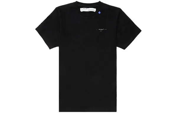 Off-White Unfinished Loose Round Neck Short Sleeve
