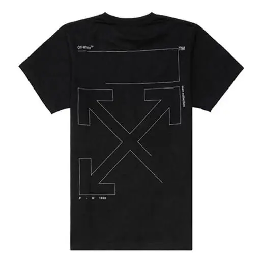 Off-White Unfinished Loose Round Neck Short Sleeve