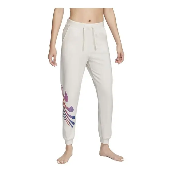 Nike Yoga Luxe A.i.r. 7/8 High-rise Sweatpants - Beige