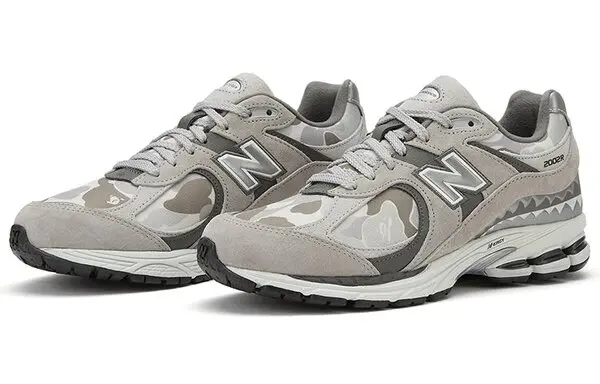 NEW BALANCE Bape X 2002r 'apes Together Strong Grey Camo' Sneakers - Gray/silver