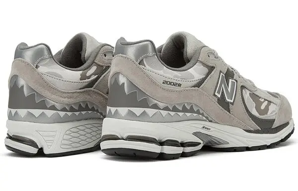 NEW BALANCE Bape X 2002r 'apes Together Strong Grey Camo' Sneakers - Gray/silver