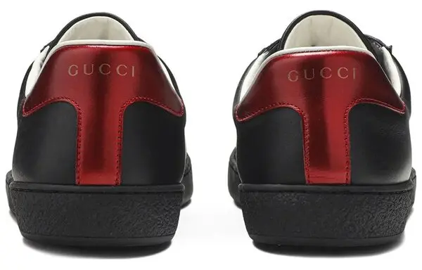 Gucci Ace Stripe Leather Low Top Sneakers