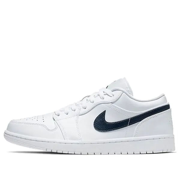 JORDAN 1 Low "white Obsidian" Sneakers - White/obsidian