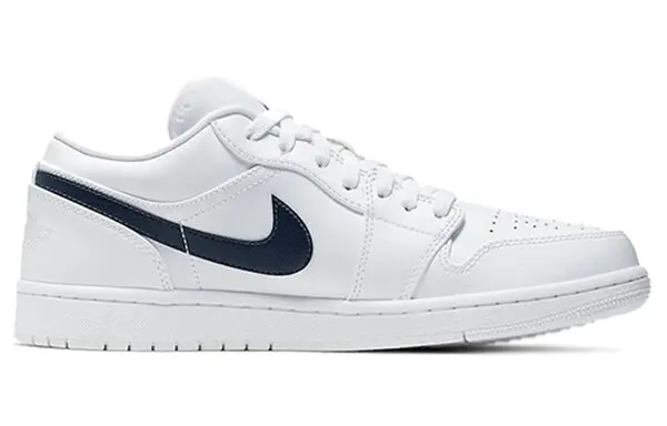 JORDAN 1 Low "white Obsidian" Sneakers - White/obsidian