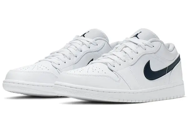 JORDAN 1 Low "white Obsidian" Sneakers - White/obsidian