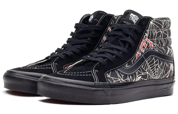 VANS Sk8-hi 38 Dx Anaheim Factory Og Black Spider Web - Black/white/red
