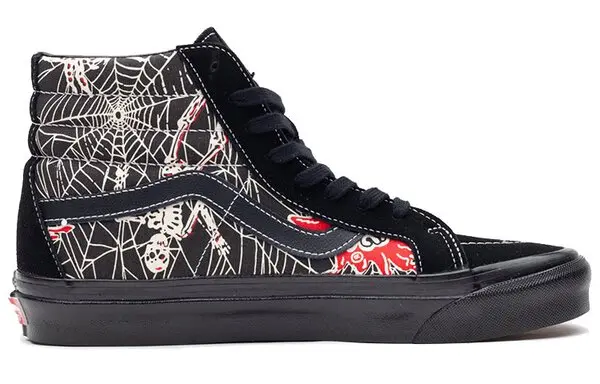 VANS Sk8-hi 38 Dx Anaheim Factory Og Black Spider Web - Black/white/red