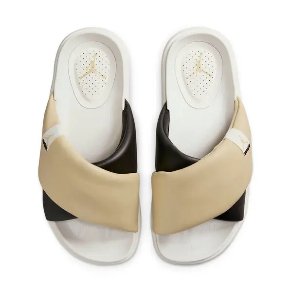 JORDAN Sophia Slide Slippers - Shadow Brown/gold/sail