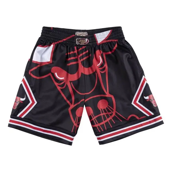 Mitchell & Ness X Nba Chicago Bulls 1997-98 Big Face Shorts - Black/red