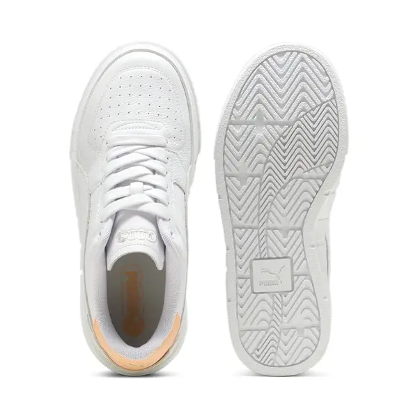 PUMA Cali Court Leather Sneakers - White/peach Fizz