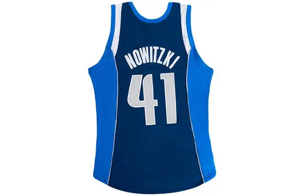 Mitchell & Ness Nba Dallas Mavericks "mavericks 41" Basketball Jersey - Blue/silver