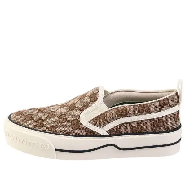 Gucci Tennis 1977 Shoes - Tan/green/white
