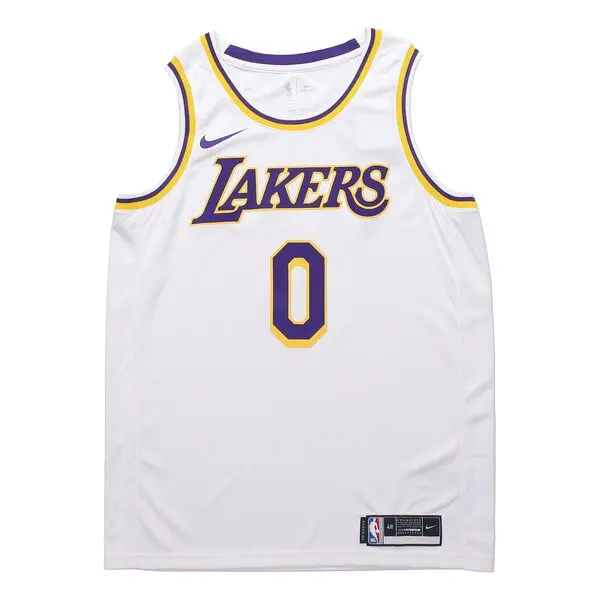 Nike Los Angeles Lakers Kuzma #0 Basketball Jersey - White