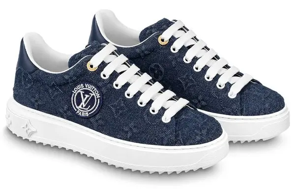 LOUIS VUITTON Time Out Sneakers - Blue/white