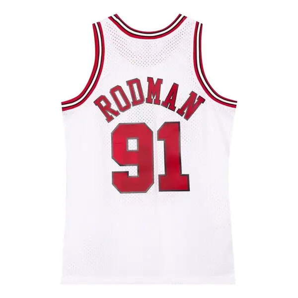 Mitchell & Ness X Nba Chicago Bulls 1997-98 Dennis Rodman 91 Swingman Jersey - White/red
