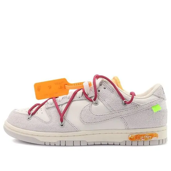 Nike X Off-white Dunk Low "lot 35 Of 50 - Gray/white
