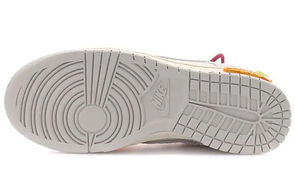 Nike X Off-white Dunk Low "lot 35 Of 50 - Gray/white