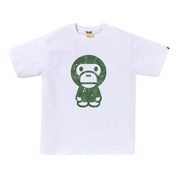 A BATHING APE Bitmap Big Baby Milo Tee - White