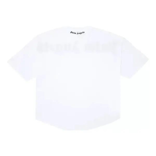 Palm Angels Ss21 Classic Logo Over Tee 'white Black - White/black