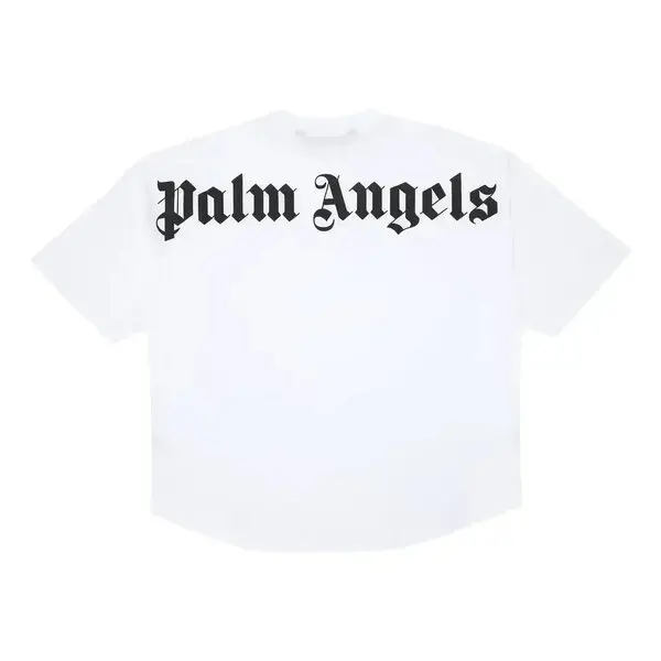 Palm Angels Ss21 Classic Logo Over Tee 'white Black