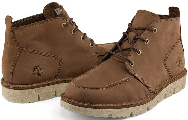 Timberland Moc Toe Chukka Boots - Brown/white