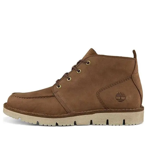 Timberland Moc Toe Chukka Boots - Brown/white
