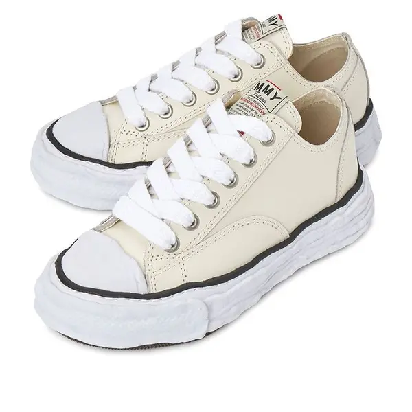 Mihara Yasuhiro Peterson23 Og Sole Leather Low Top Sneakers - White