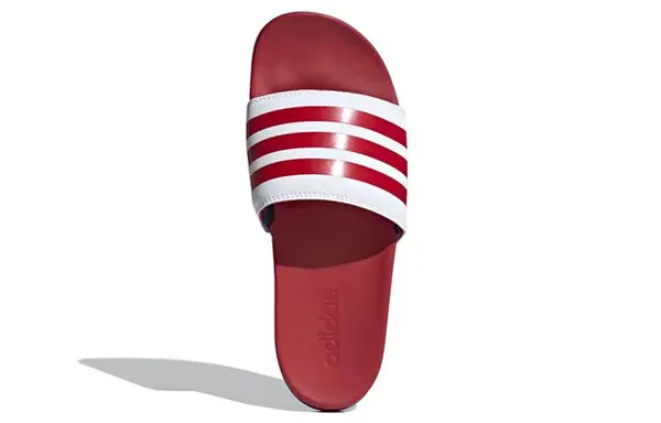 Adidas Adilette Comfort Slides - White/red/blue