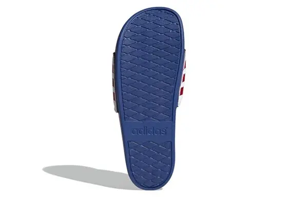 Adidas Adilette Comfort Slides - White/red/blue