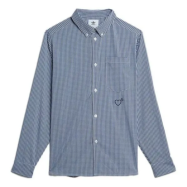 Adidas Originals X Human Made Crossover Embroidered Long Sleeves Shirt - Blue