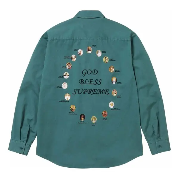 Supreme Our Lady Work Shirt - Teal