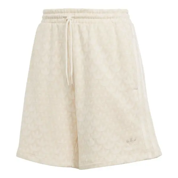 Adidas Originals Trefoil Monogram Shorts - Beige