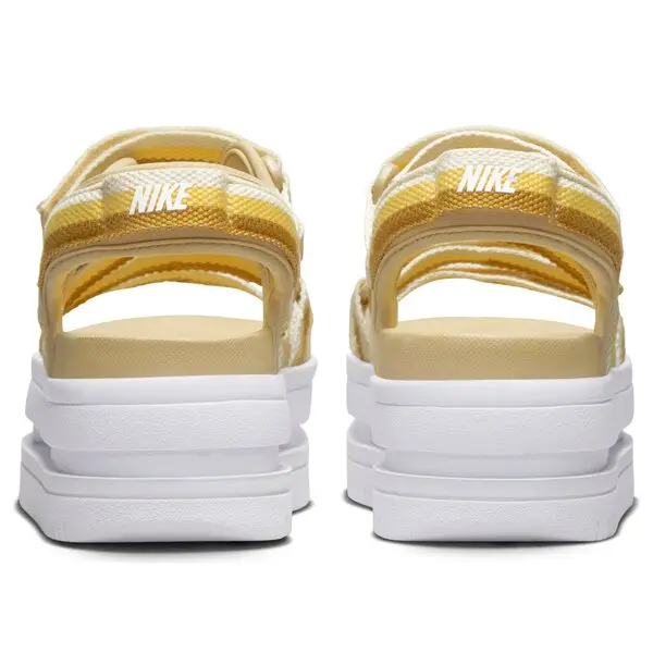 Nike Icon Classic Platform Sandals - White/yellow/orange