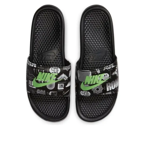 Nike Benassi Jdi Print Slide 'run To Tokyo - Black