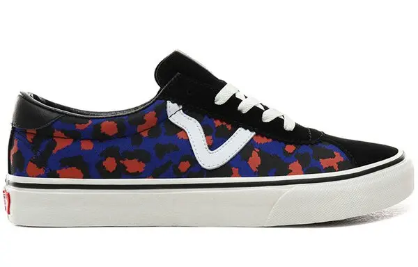 VANS Sport Leopard Print Low Top Sneakers - Blue/black