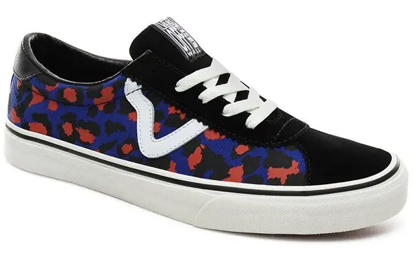 VANS Sport Leopard Print Low Top Sneakers - Blue/black