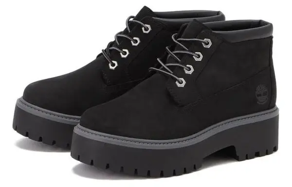 Timberland Stone Street Premium Platform Waterproof Chukka Boots - Black
