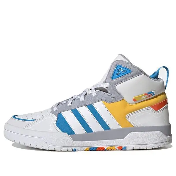 Adidas Neo 100db Mid Basketball Sneakers - Cloud White/grey/yellow
