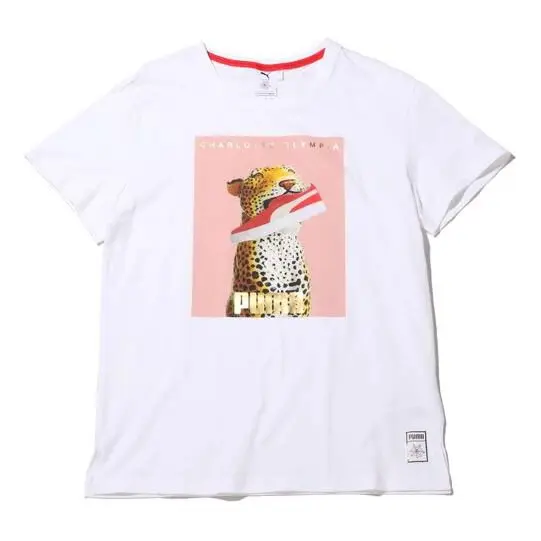 PUMA X Charlotte Olympia Round Neck Short Sleeve T-shirt - White