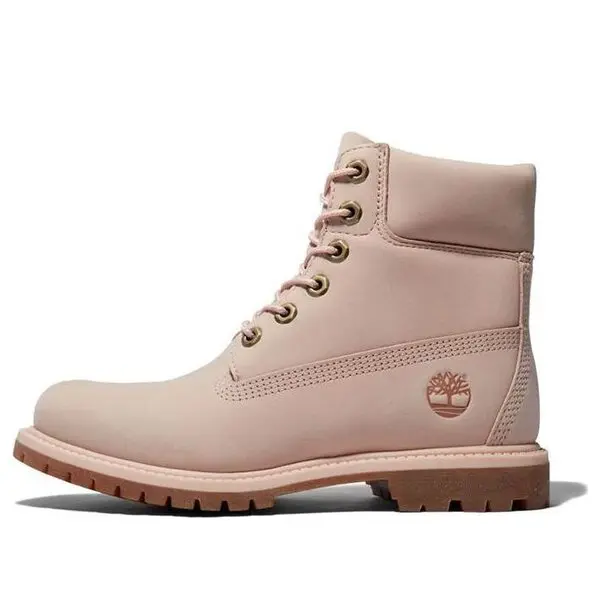 Timberland Premium 6-inch Waterproof Nubuck Boots - Pink/brown