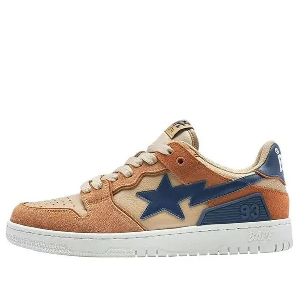 A BATHING APE Sk8 Sta Leather Low Top Sneakers