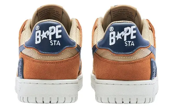 A BATHING APE Sk8 Sta Leather Low Top Sneakers