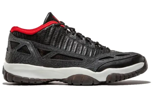 JORDAN 11 Retro Low Ie " Charcoal Red - Black