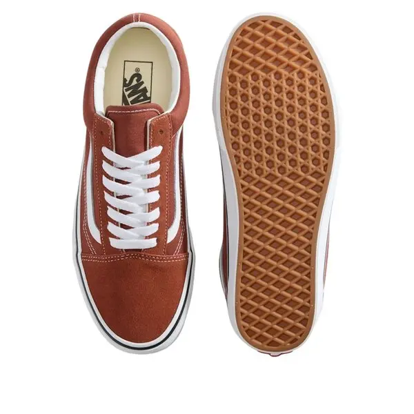 VANS Old Skool Sneakers - Reddish Brown/white