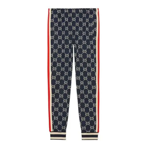 Gucci Gg Jacquard Jogging Trousers For - Blue