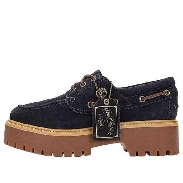 Timberland C.f. Stead Indigo Suede Platform Boat Shoes - Navy/brown