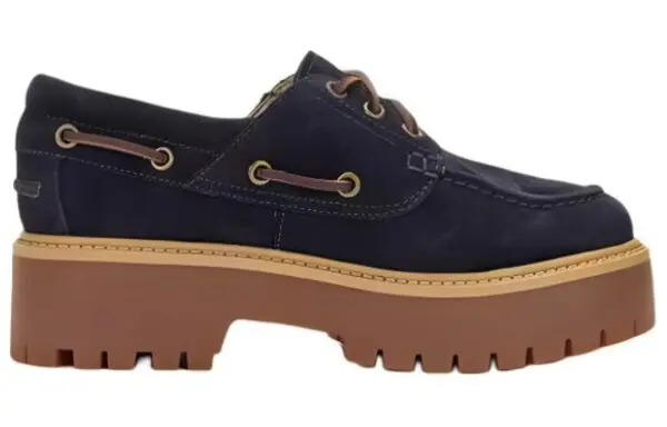 Timberland C.f. Stead Indigo Suede Platform Boat Shoes